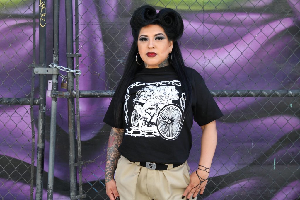 Lowrider Girl Tee - Red Rose Mafia